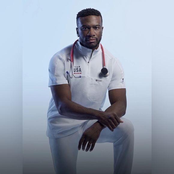 Figs | Shirts | Figs X Team Usa Mock Neck Scrub Top | Poshmark